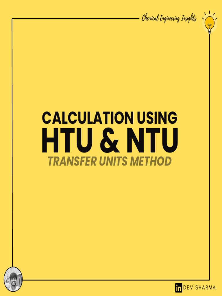 Transfer Units Method | PDF