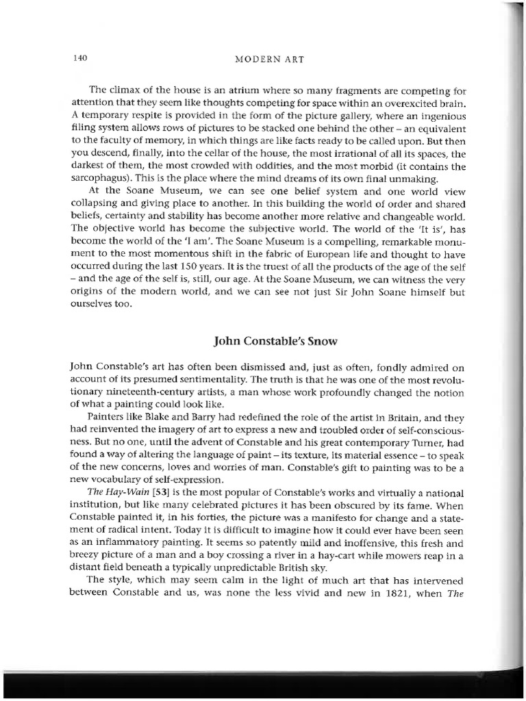 John Constable and J.M.W.Turner | PDF