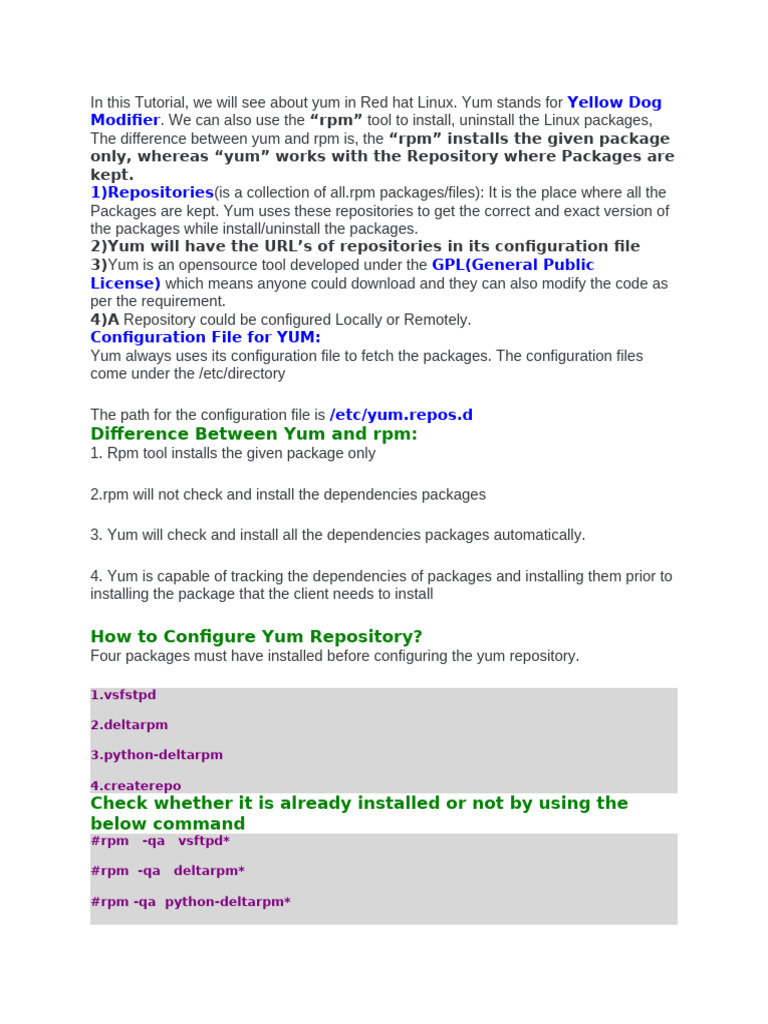 YUM For Old Version | PDF | Software Repository | Software Development