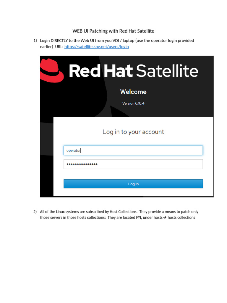 WEB UI Patching With Red Hat Satellite V2.3 | PDF | World Wide Web | Internet & Web