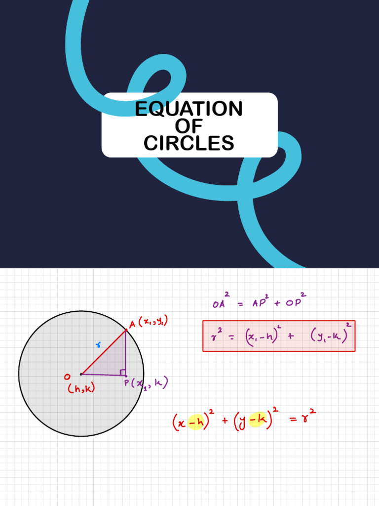 3. Equation of Circles Notes | PDF | Perpendicular | Circle