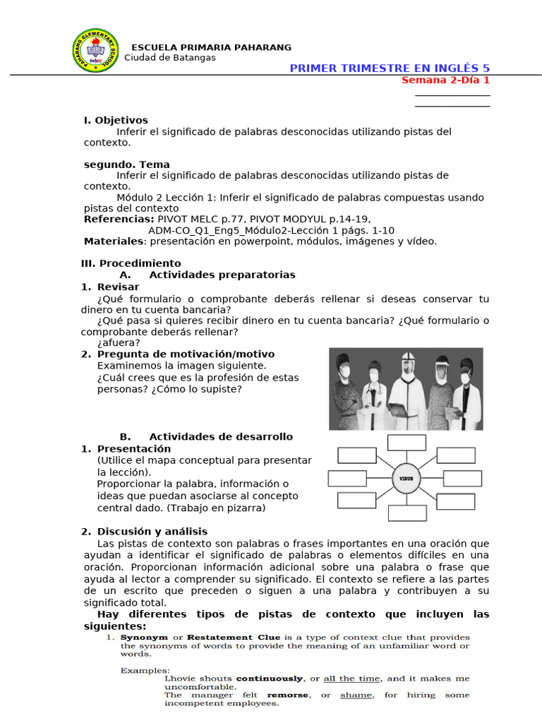 Eng5-Q1-W2 Día1-5 Inferir el significado de palabras compuestas | PDF ...