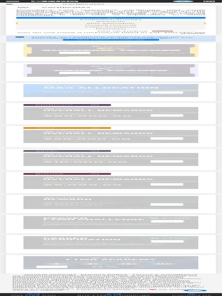Certificates FTMO | PDF