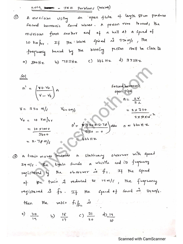 Waves JEE 2019 - Watermark | PDF