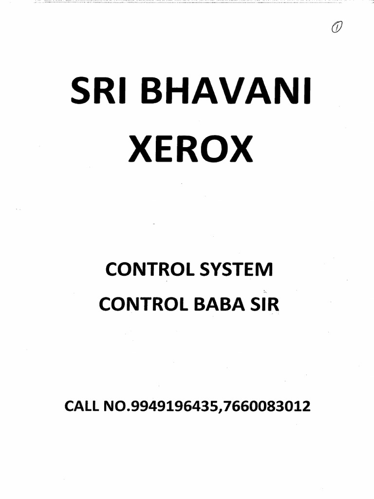 2) CONTROL SYSTEM Control Baba Sir | PDF