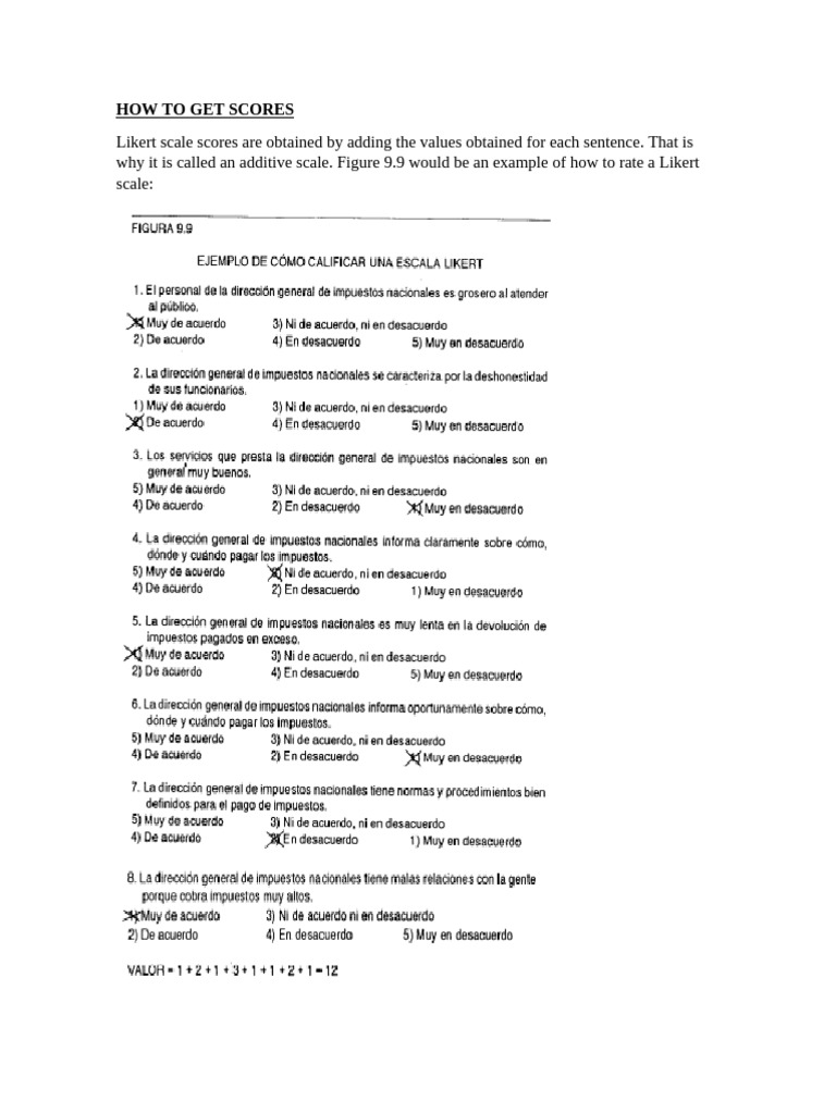Tabulating Likert Scale Scores | PDF