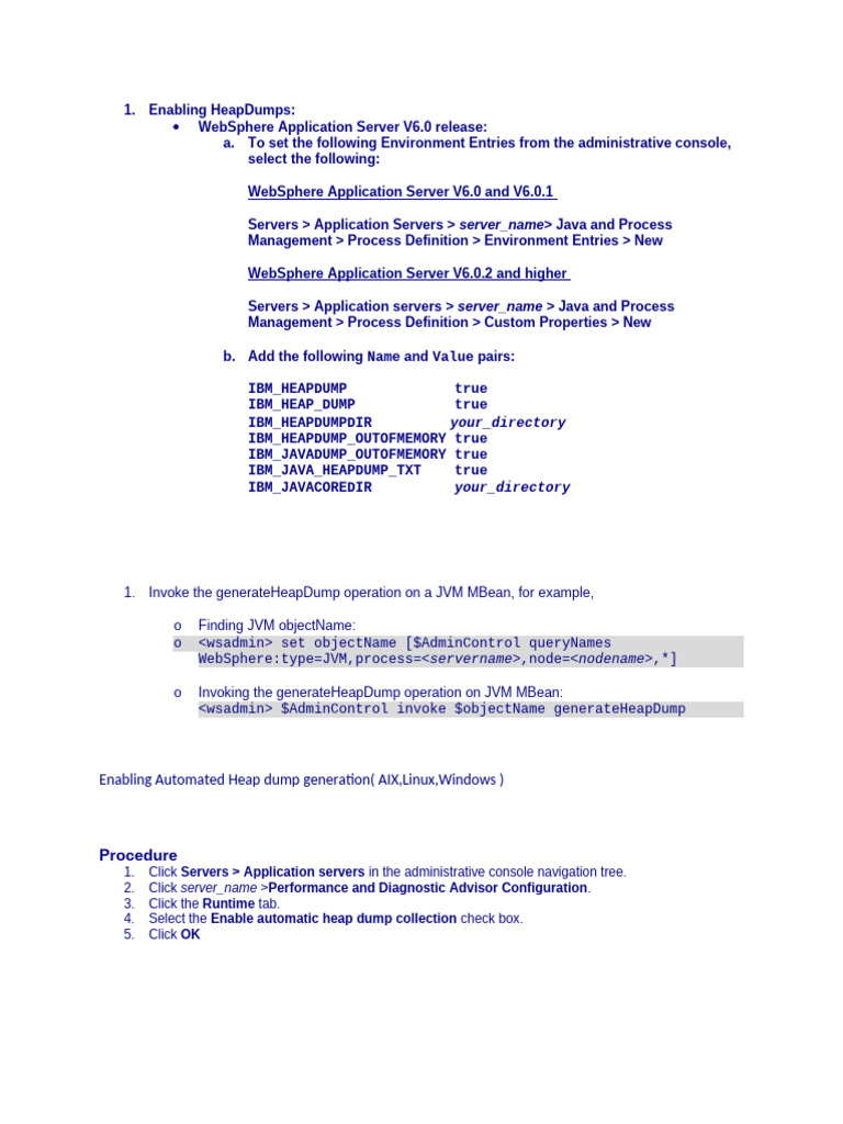 Heap Dump Generation | PDF