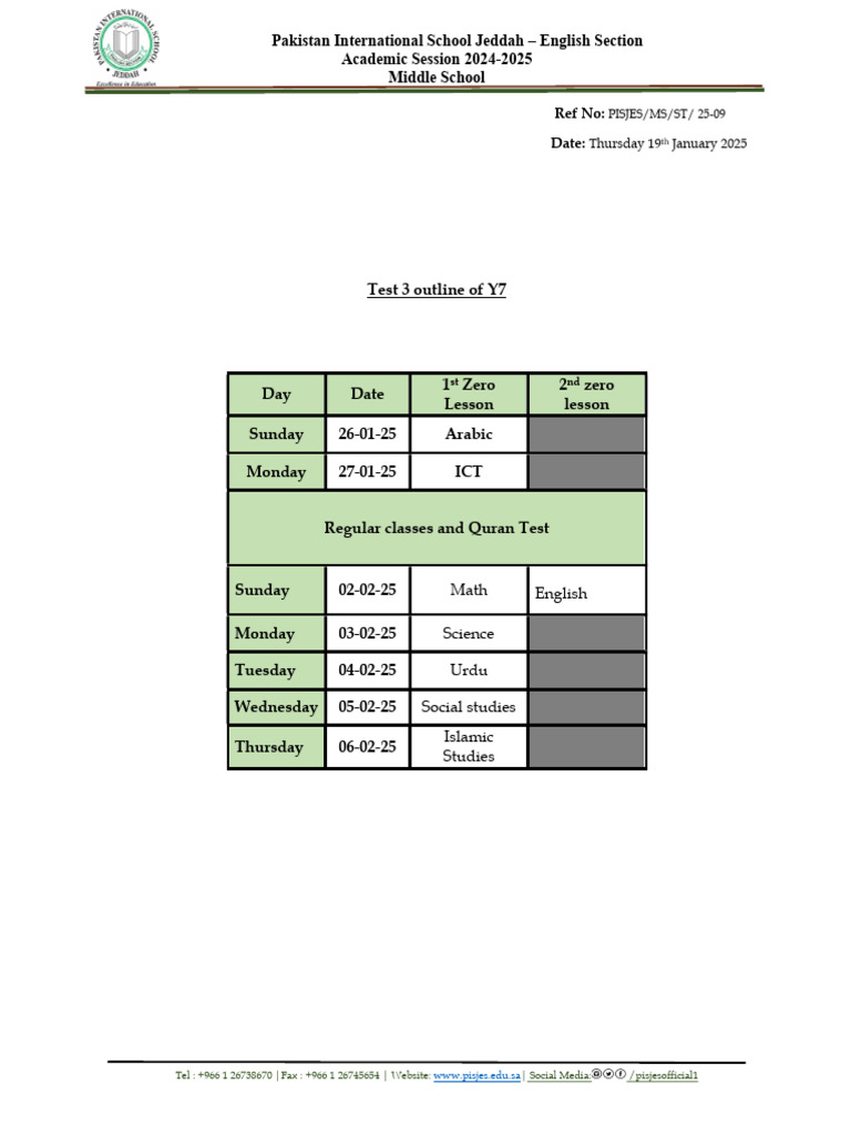 Y7 - Test 3 Outline 2095791960 | PDF