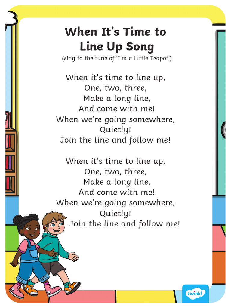Early Years Line Up Song Lyrics | PDF