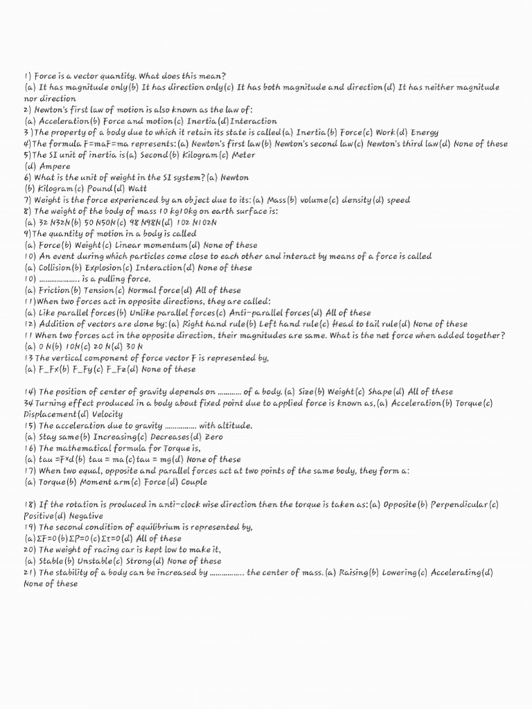 Class 9th Mcqs - 240302 - 063336 | PDF