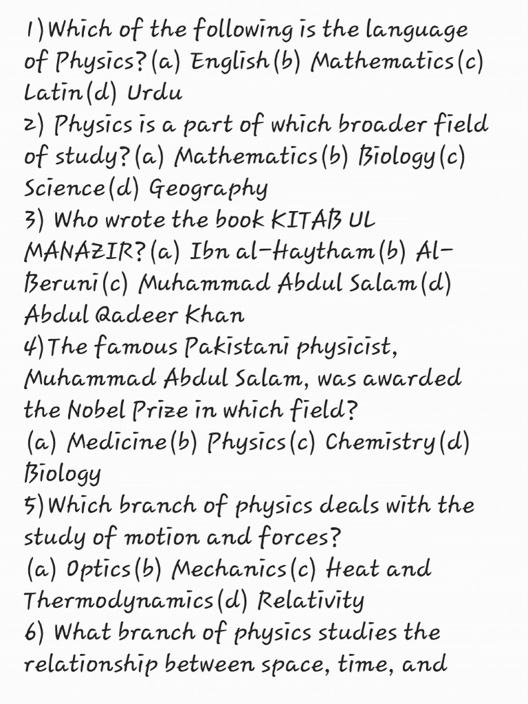 Class 9th Mcqs | PDF