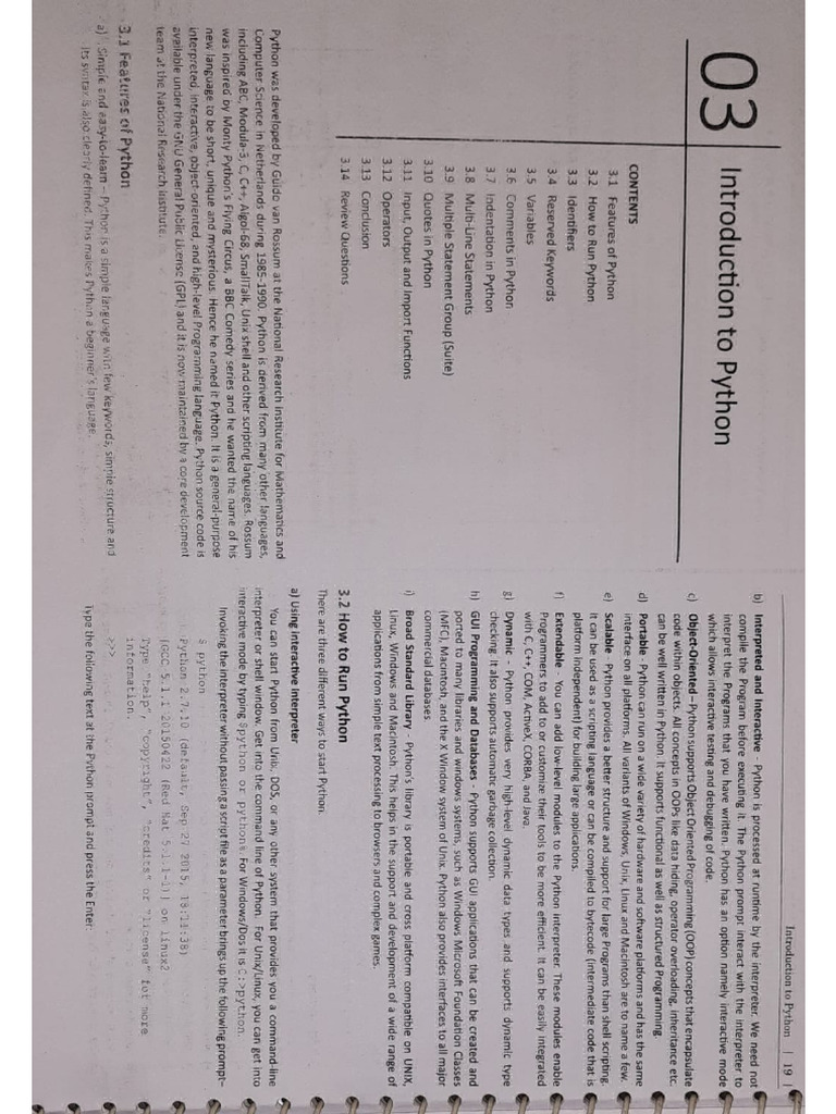 Unit 1 Notes Python Programming Pdf 8079