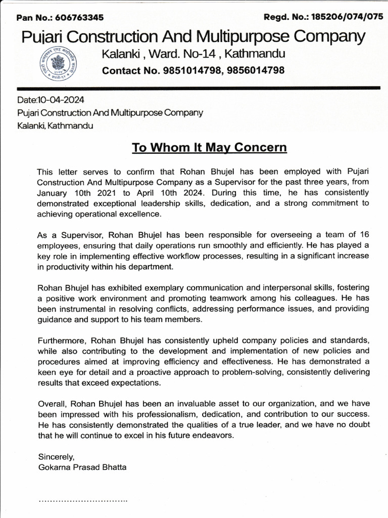 Rohan Work Experience | PDF