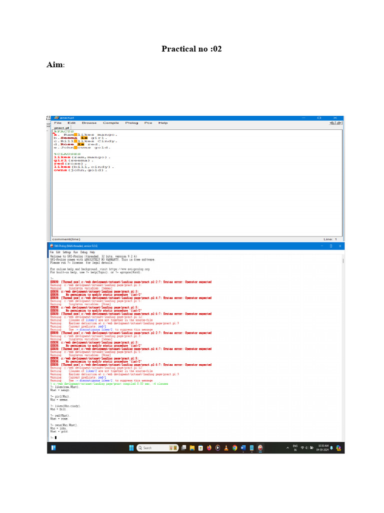 Practical No:02 Aim | PDF