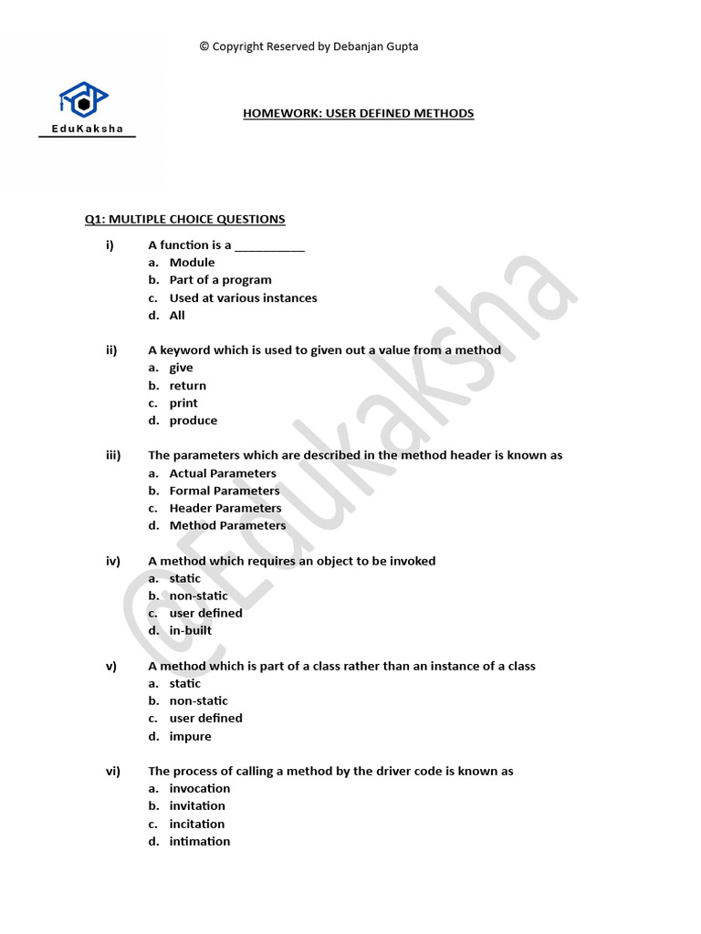 1933467366 Hw1 User Defined Methods Pdf Parameter Computer Programming Integer Computer