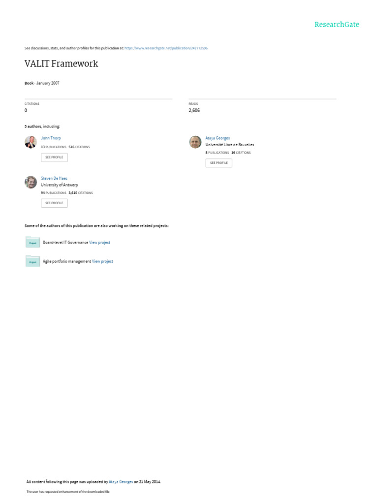 VALIT Framework | PDF | Governance | Investing