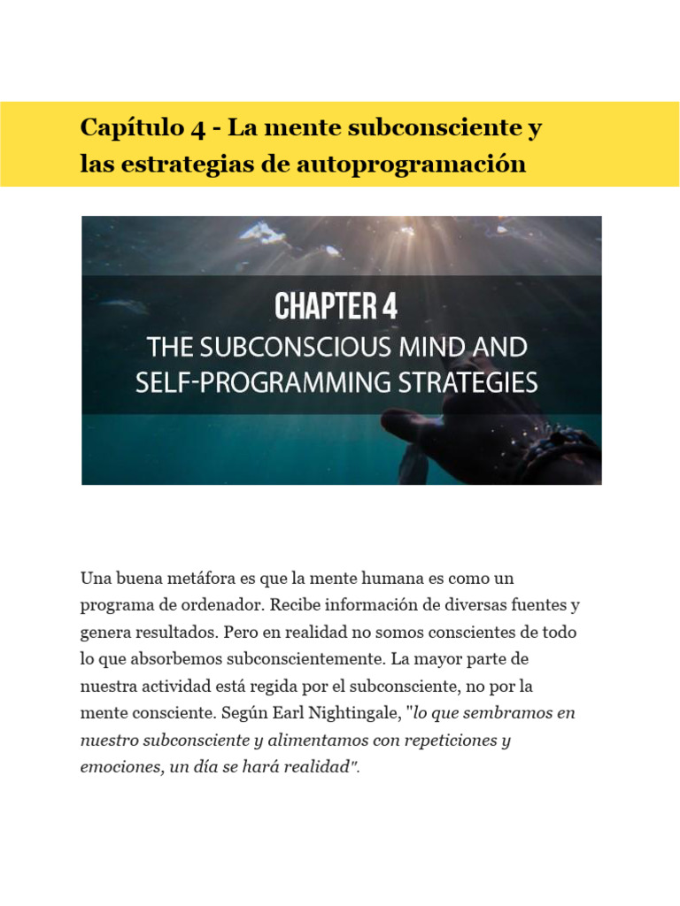 Reprograma tu mente subconsciente | PDF | Mente | Amor