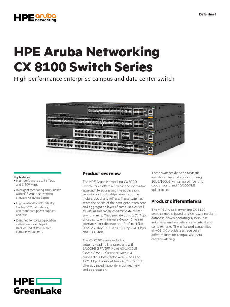 HPE Aruba Networking CX 8100 Switch Series-a00131340enw (3) | PDF | I ...