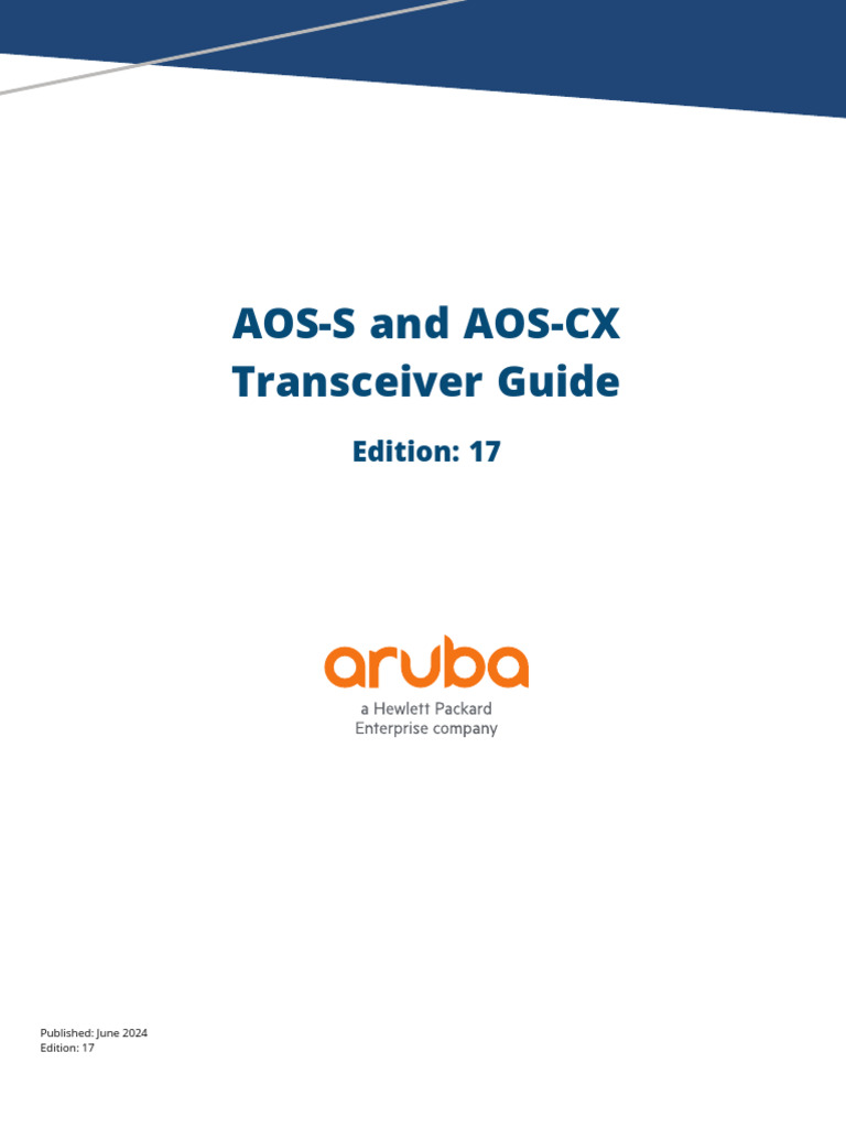 Hpe Aruba 10g SFP Plus LC SR Transceiver Data Sheet 1 | PDF | Optical ...