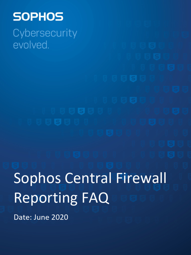 Sophos Central Firewall Reporting Faqs | PDF | Cloud Computing | Computer Data Storage
