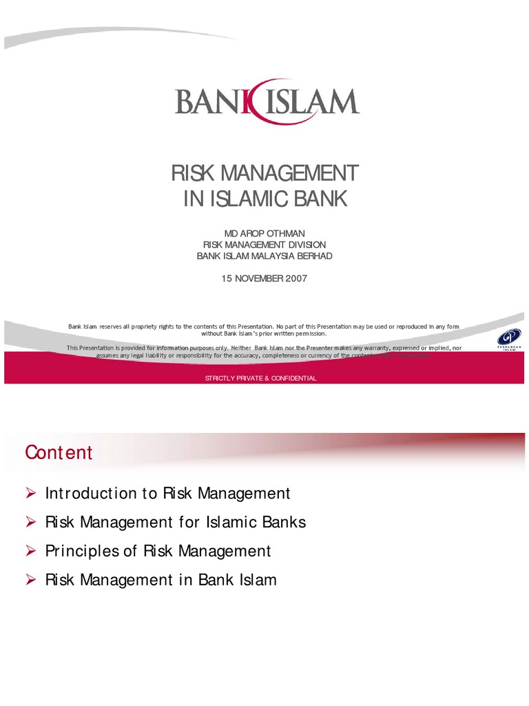 Risk MGMT in IB-Bank Islam | PDF | Islamic Banking And Finance | Bank ...