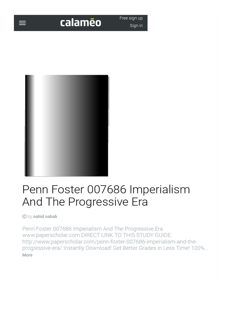 Penn Foster Imperialism Study Guide | PDF