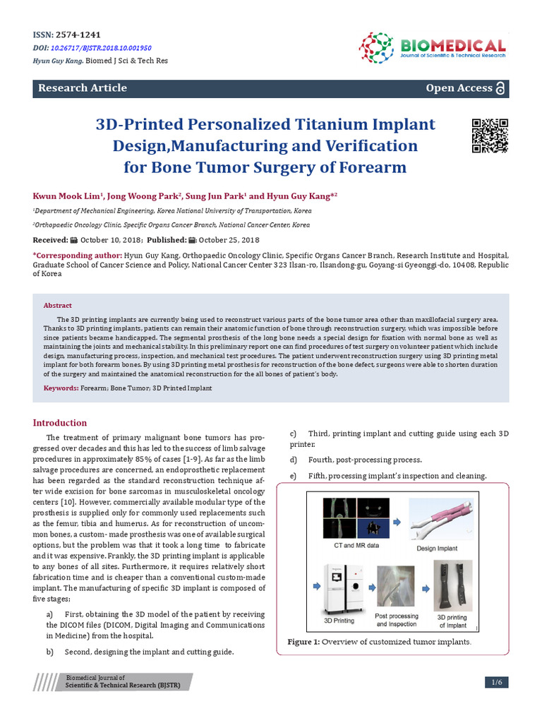 3D-Printed Personalized Titanium Implant DesignMan | PDF | Ct Scan