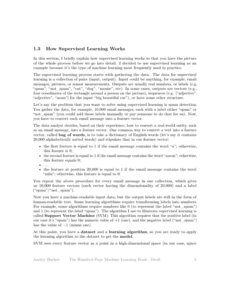 The Hundred Page Machine Learning 2019 | PDF | Support Vector Machine | Machine Learning