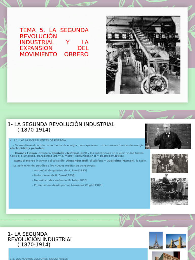 Segunda Revolución Industrial y Movimiento Obrero | PDF | Democracia ...