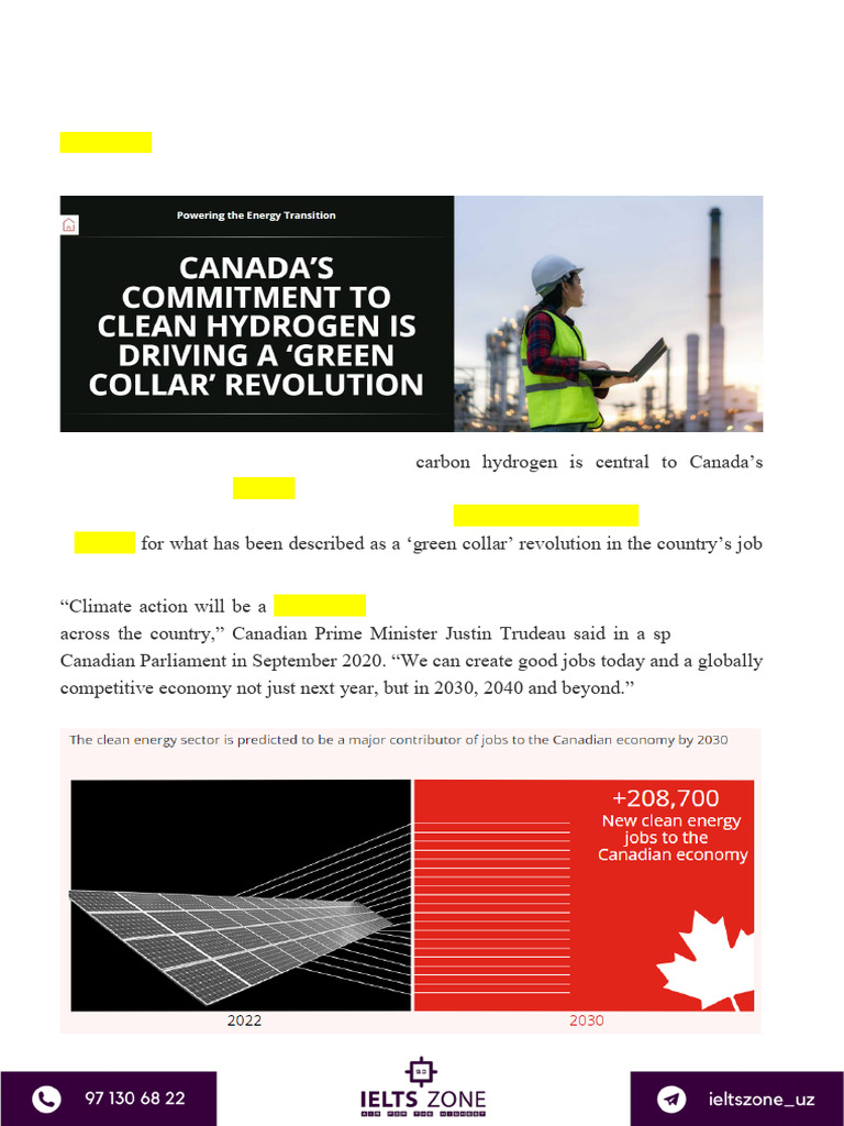 Canada’s Workforce for Hydrogen Economy | PDF | Climate Change ...