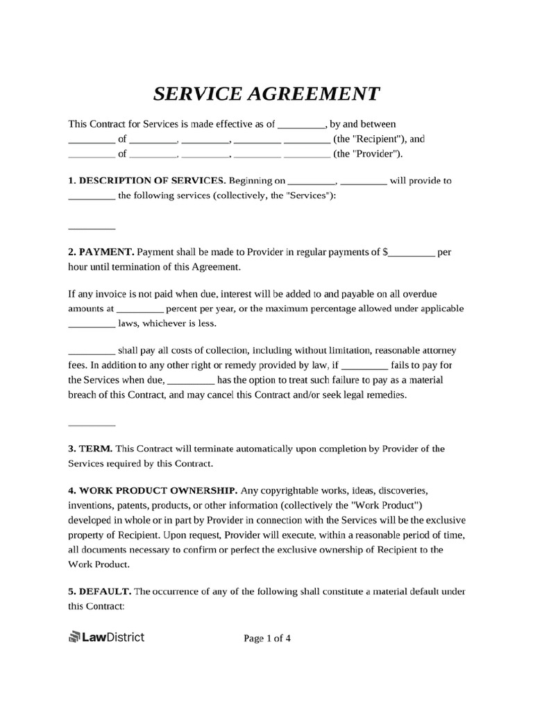 Service Agreement | PDF