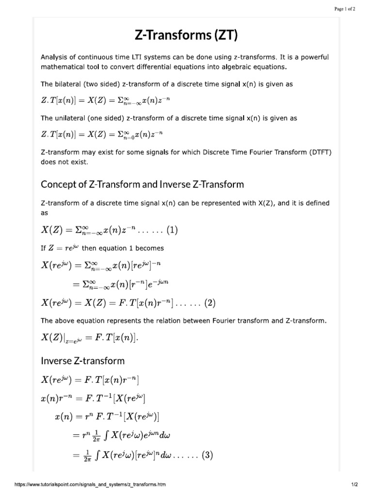 Z Transform | PDF