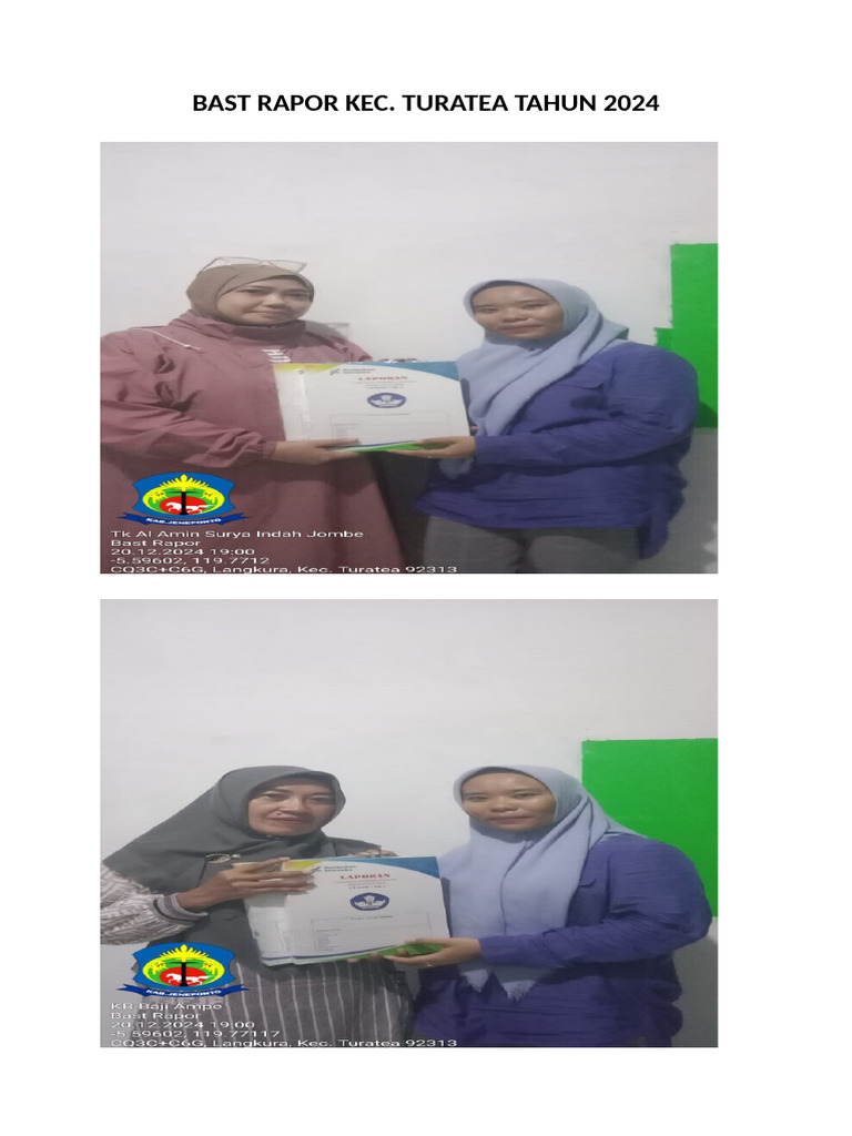 Bast Rapor Kec Turatea 2024 | PDF