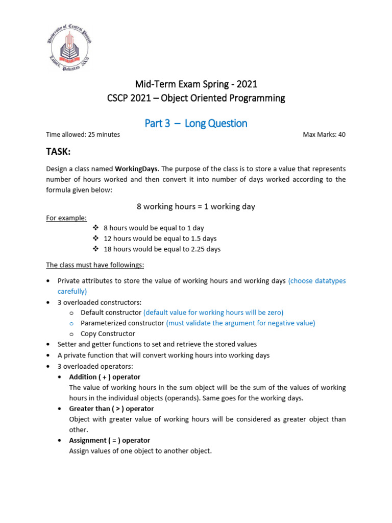 S21 - OOP - Mid - Part 3 - LQ | PDF