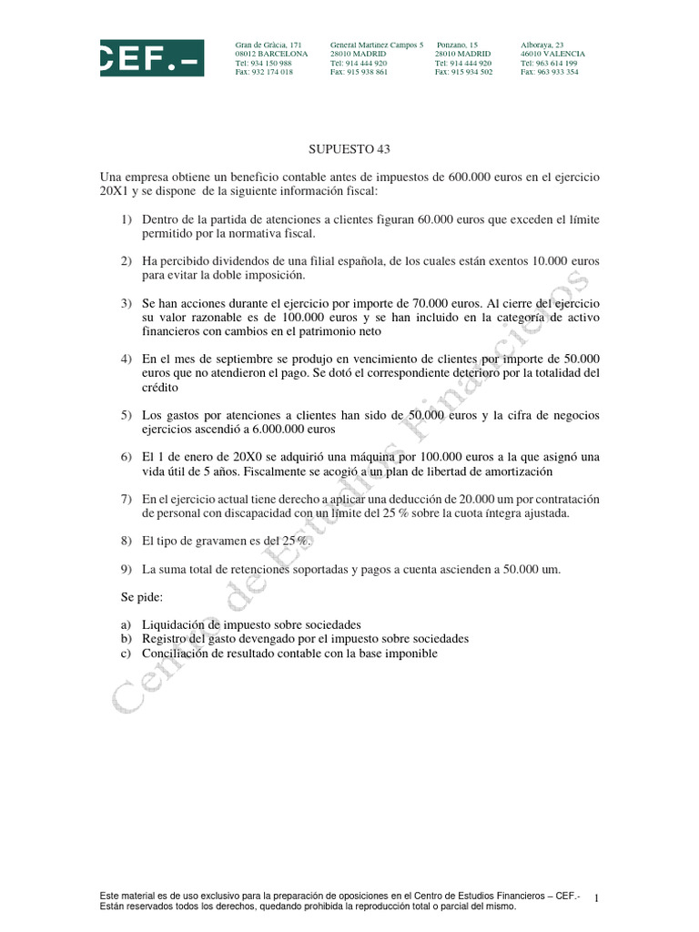 Preparación de Oposiciones CEF | PDF