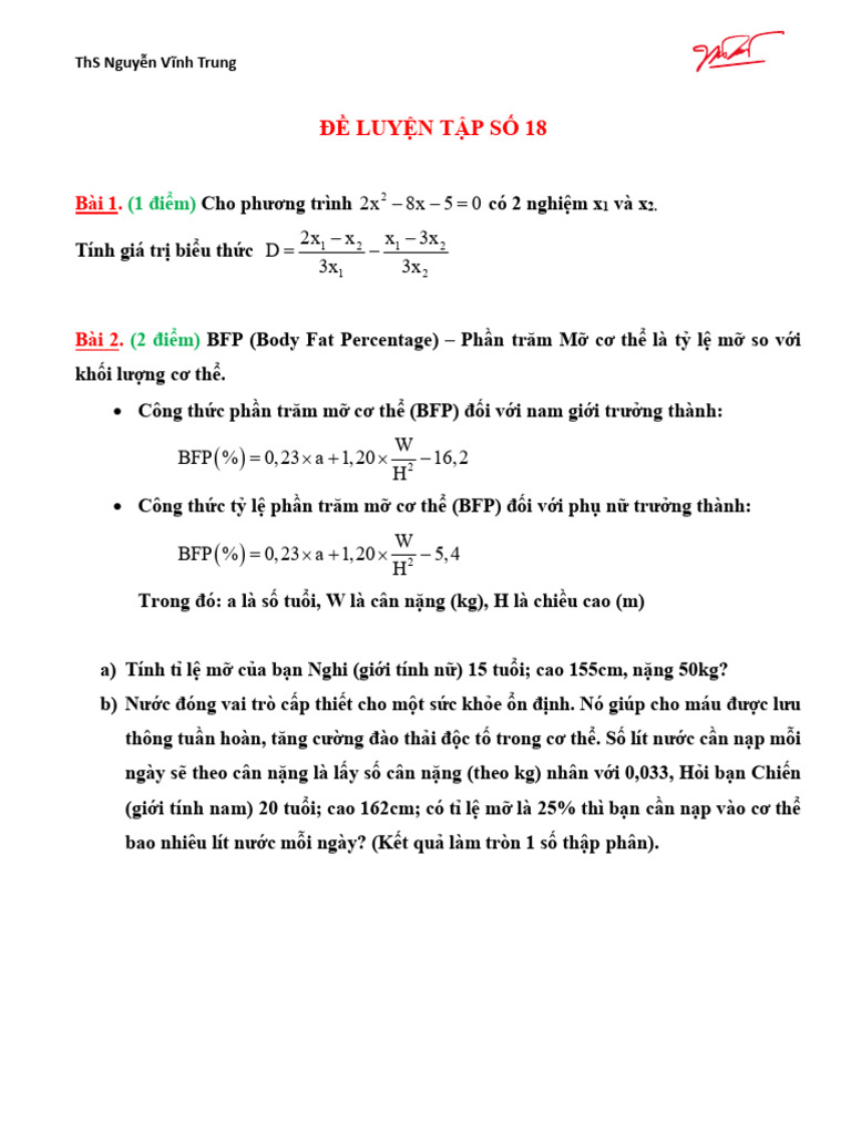 De Luyen Tap So 18 | PDF