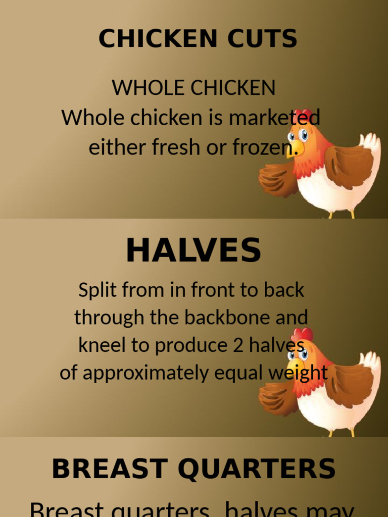 Types of Chicken Cuts Explained | PDF