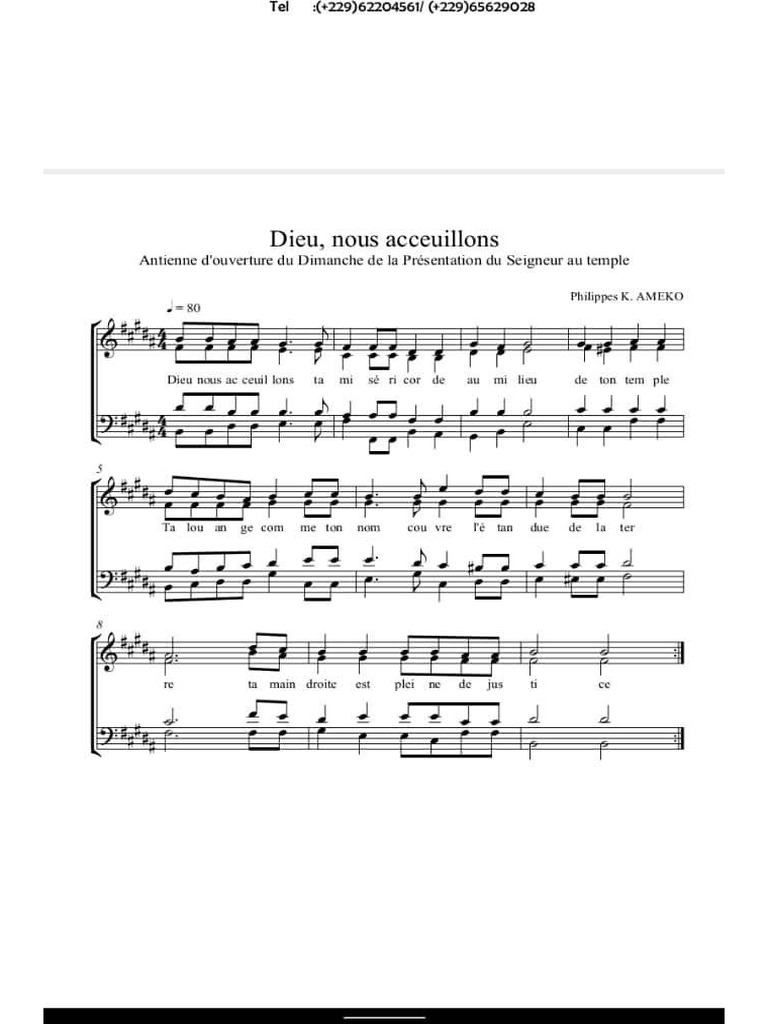 Dieu Nous Acceuille | PDF