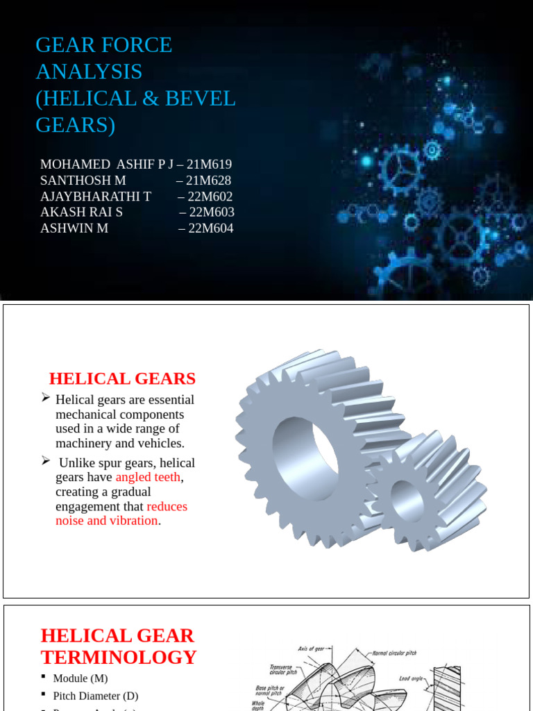 Gear Force Analysis | PDF | Gear | Force
