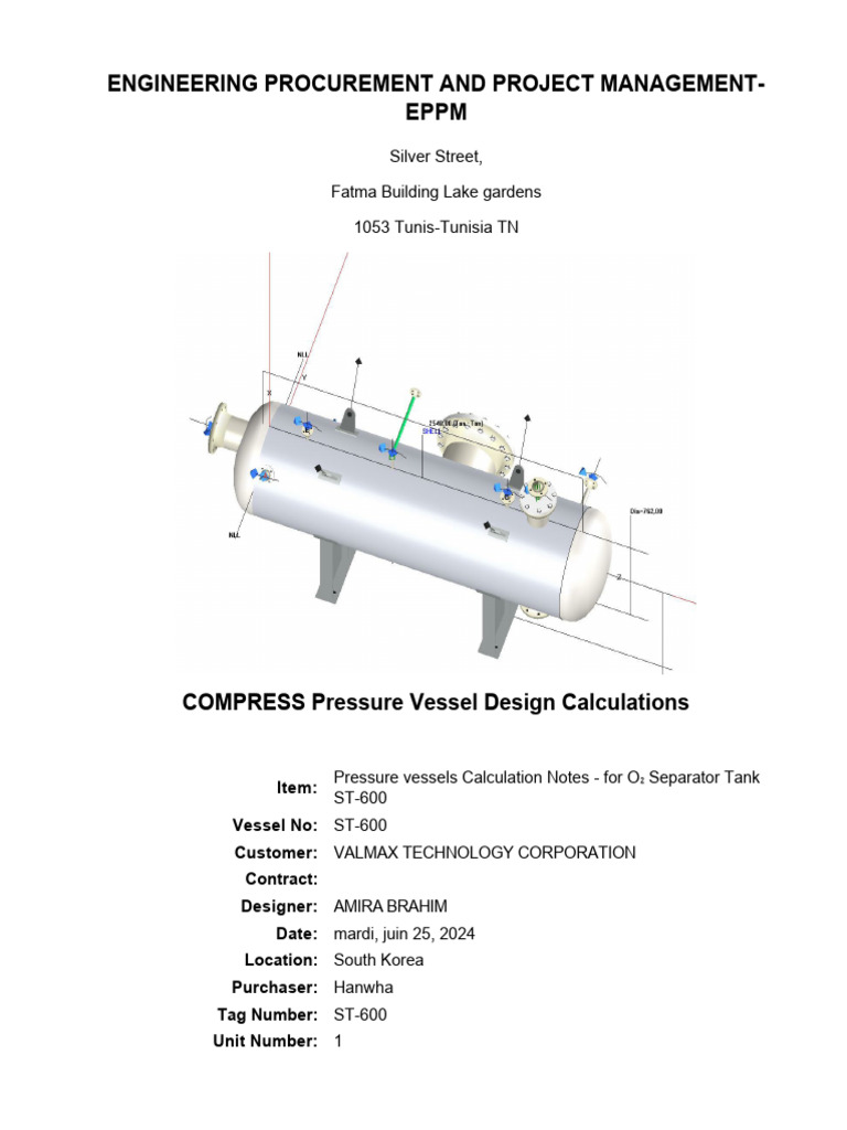 Appendix 1 ASME VIII Calculation ST-600 Rev 03C | PDF | Gas ...