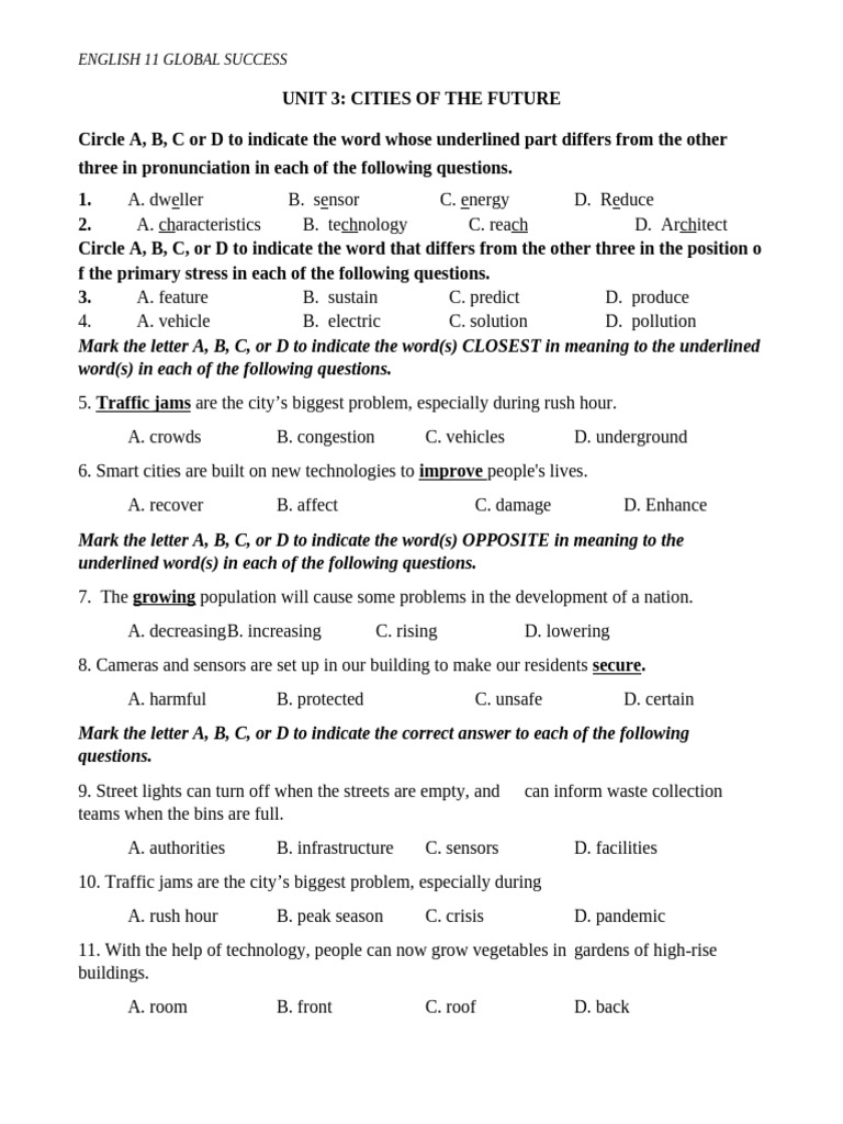 2024 - Tai Lieu On Tap 11 Hs.... | PDF | Climate Change | Climate