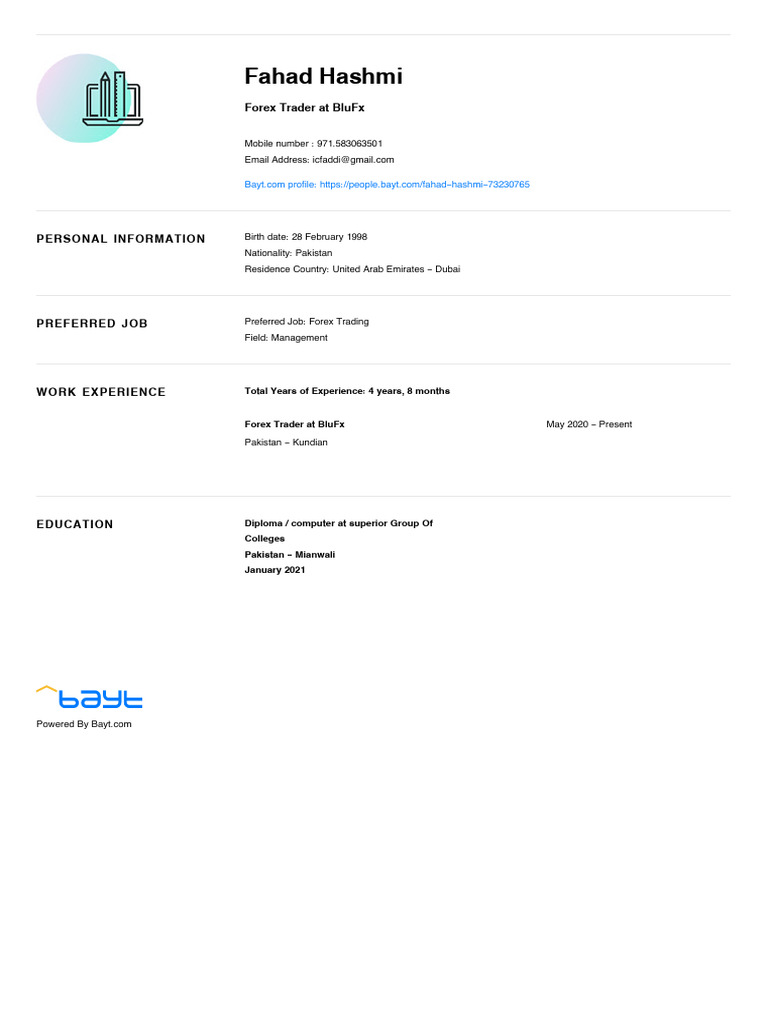 CV81622576 - Fahad Hashmi | PDF