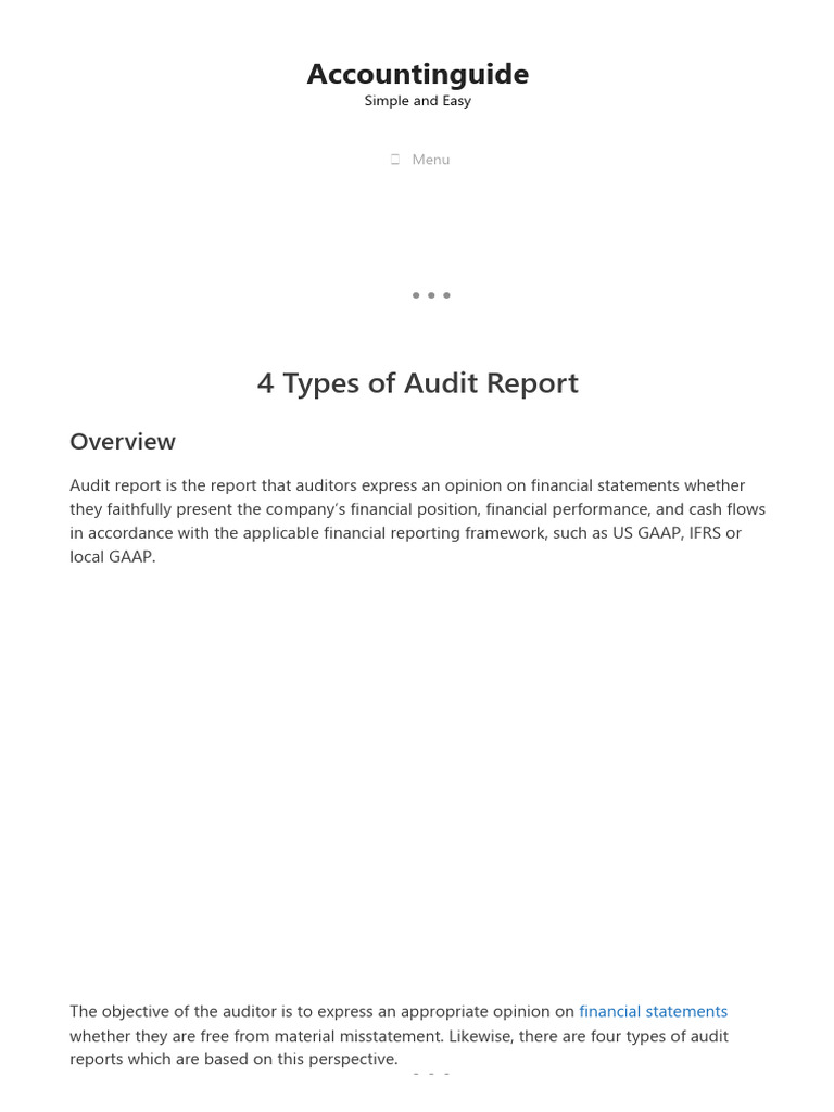 Audit Opinions | PDF | Auditor's Report | Audit