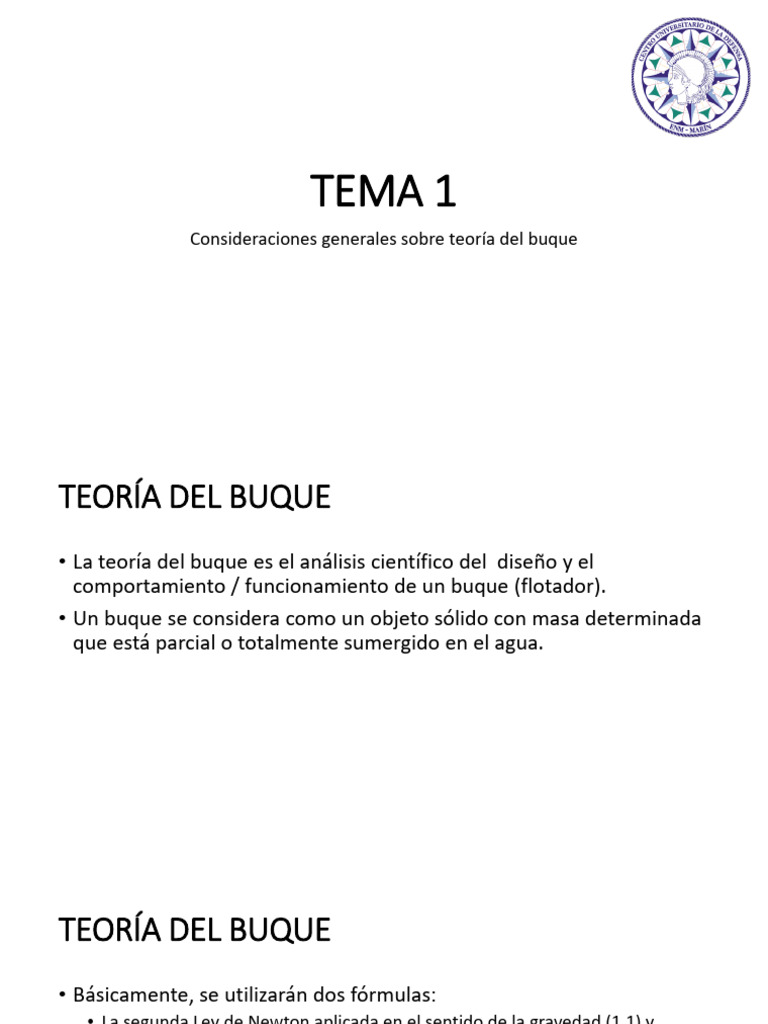Teoría y Estabilidad del Buque | PDF
