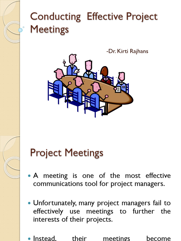 Effective Project Meetings | PDF | Accent (Sociolinguistics) | Risk
