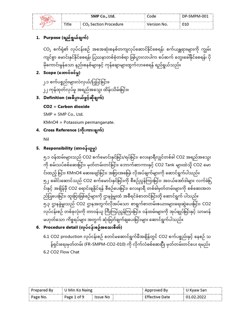 DP-SMPM-01 CO2 Section Operation - Ver 010 | PDF