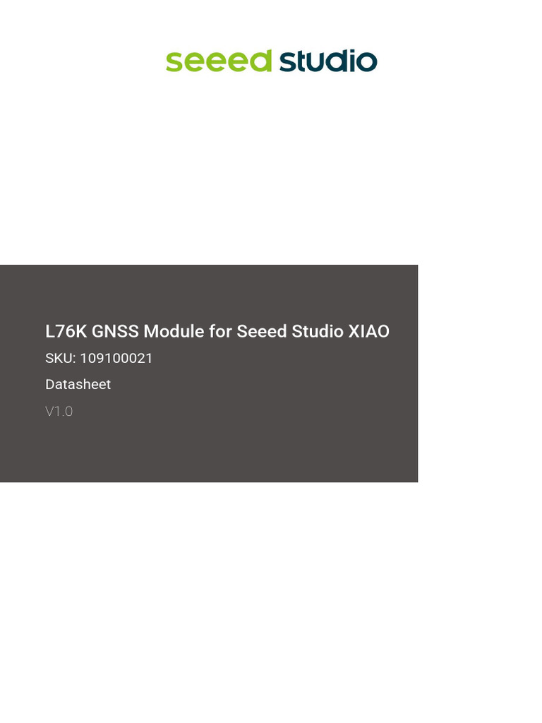 L76K GNSS Module Datasheet | PDF | Global Positioning System | Wireless
