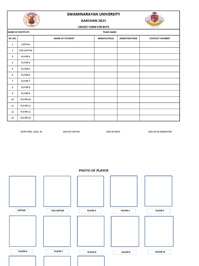 Cricket Form Boys | PDF