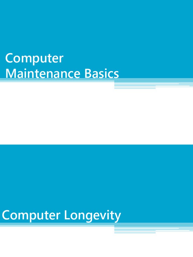Computer_Maintenance_Basics | PDF | Computer Virus | Laptop