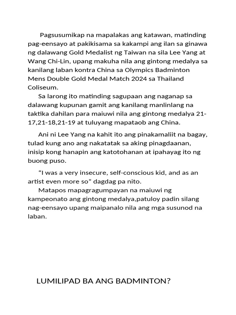 Pagsusumikap Na Mapalakas Ang Katawan | PDF Pagsusumikap Na Mapalakas Ang Katawan | PDF